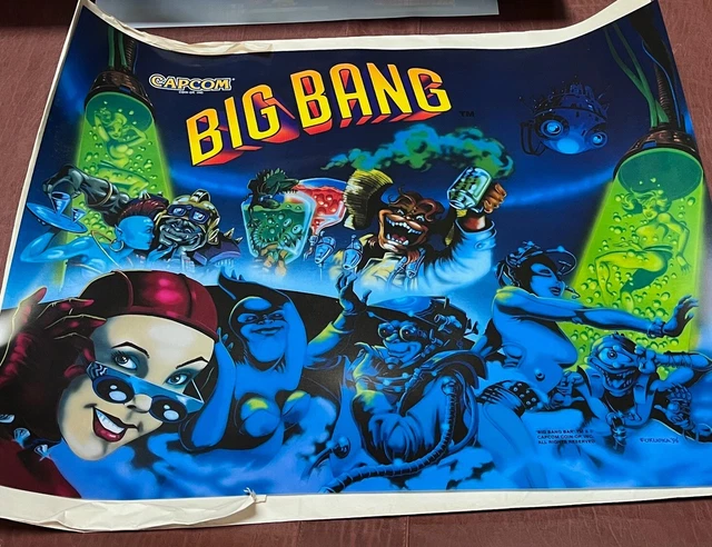 CAPCOM BIG BANG Bar Pinball Machine TRANSLITE, NOS $99.00 - PicClick