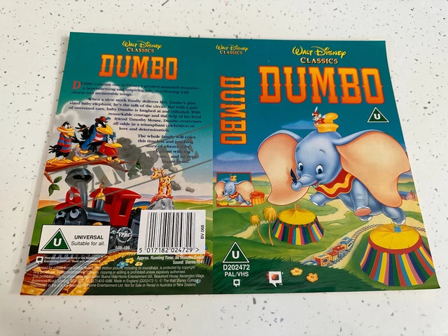 DUMBO - Sample VHS Video Sleeve - UK Disney £4.99 - PicClick UK