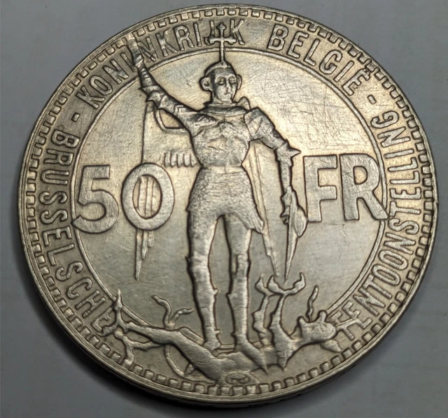 MONNAIE, BELGIQUE, 50 Francs, 50 Frank, 1935, TTB+, Argent EUR 110,00 ...