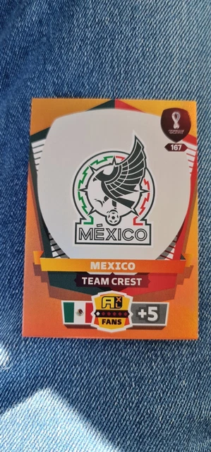 WORLD CUP QATAR 2022 Adrenalyn Xl Logo Mexico N.167 Team Crest Mint £1. ...