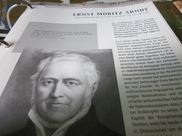 DEUTSCHE GESCHICHTE 1795-1914 Ernst Moritz Arndt 1769-1860 Dichter ...