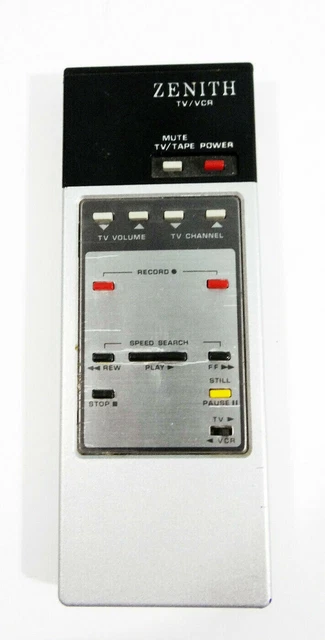 VINTAGE ZENITH MODEL VR-2000 Video Cassette Recorder Remote 6V Untested ...