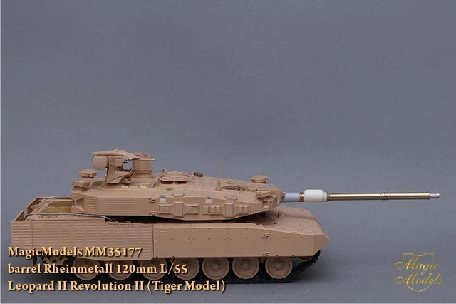 1:35 120 MM L/55 Metal barrel for Leopard II Revolution II Magic Models ...