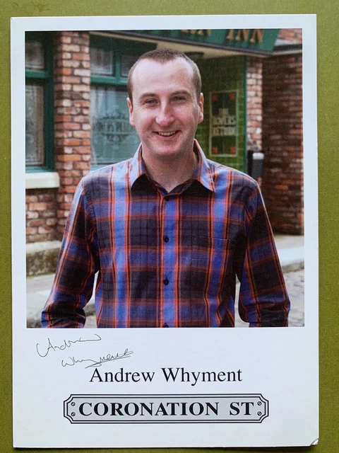 ANDREW WHYMENT (KIRK Sutherland) Coronation Street Pre-Signed Cast Card ...