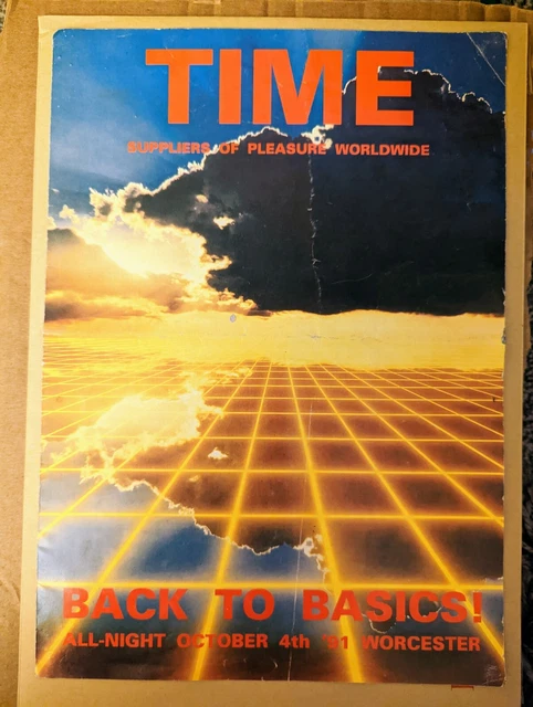 TIME BACK TO Basics Offerton Farm Worcester 1991 Rave Flyer £7.50 ...