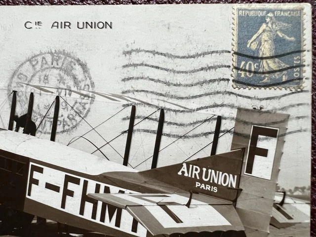 AIR UNION GOLIATH Farman 1929 Carte Postale Ancienne France Avion ...