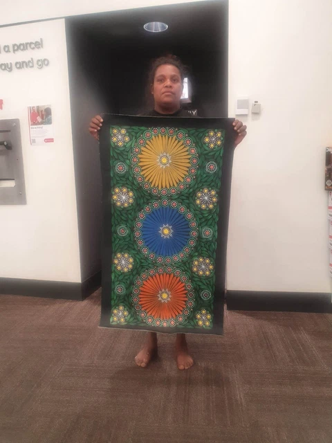 DALLVINA RODERICK ABORIGINAL Artist Painting BUSH MEDICINE SEEDS FLOWER ...