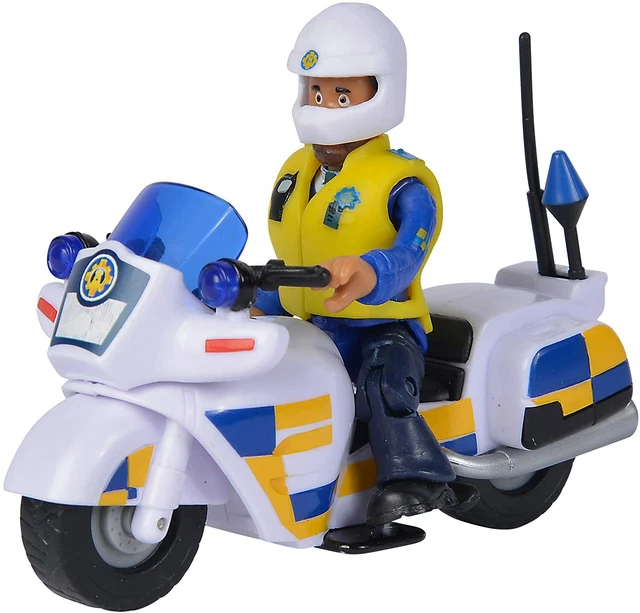SIMBA SAM LE Pompier Moto de Police Figurine Malcolm Articulée ...