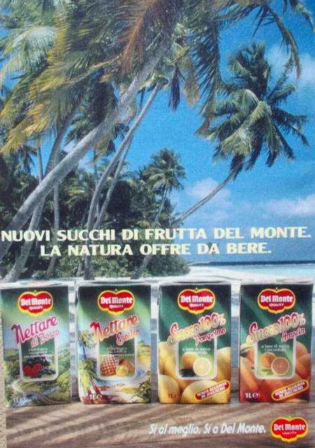 PUBBLICITÀ ADVERTISING WERBUNG Italian Clipping 1989 SUCCHI DI FRUTTA ...