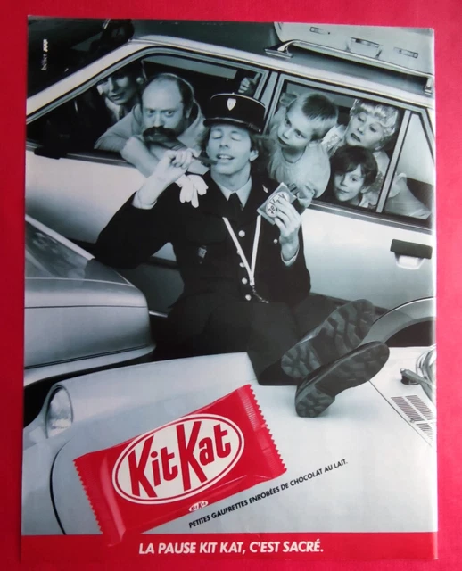 PUBLICITE DE PRESSE: Aliment KIT KAT Police La pose KITKAT c'est sacré ...