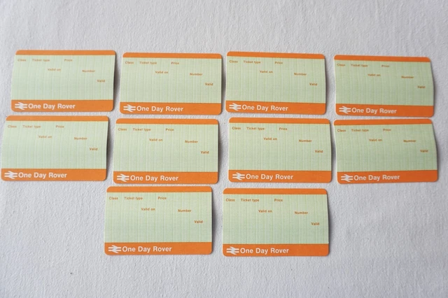 C1980S UNUSED LONDON Transport Travelcard One Day Rover Railway Train ...
