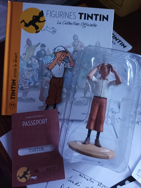 FIGURINE TINTIN LA collection officielle : N°77 TINTIN scrute le désert ...