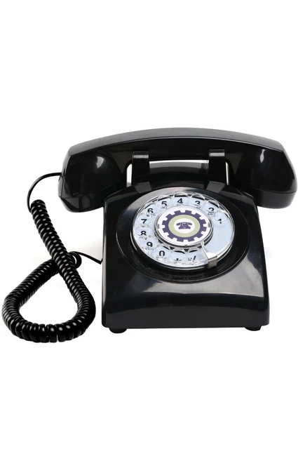 RETRO ROTARY PHONE, Retro Landline Phone with Metal Bell, Rotary Dial ...
