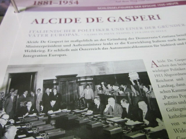GESCHICHTE EUROPAS AB 1945 Schlüsselfiguren Alcide de Gaspari 1881-1954 ...