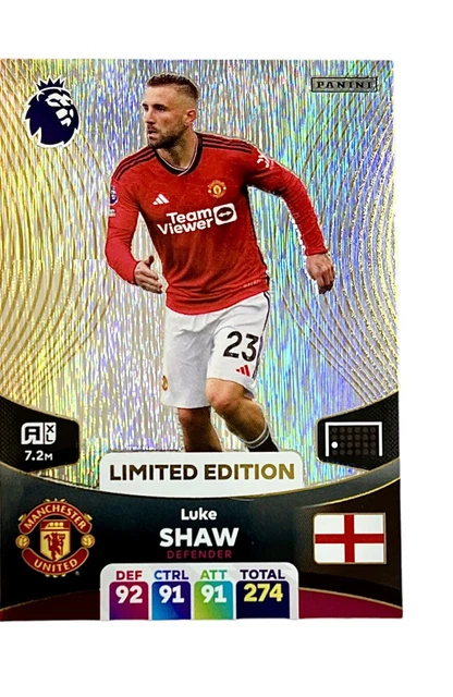 PANINI ADRENALYN XL Premier League 2024 Luke Shaw Man Utd Limited ...