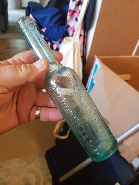 AQUA GREEN EMBOSSED Vintage Castor Oil Bottle. A H BURNET & Co $15.00 ...