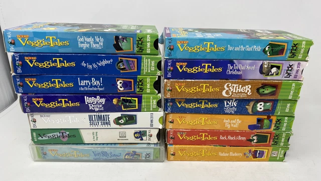 LOT OF 14 Veggie Tales VHS Tapes for VCR Silly Songs Larry Kyle ...