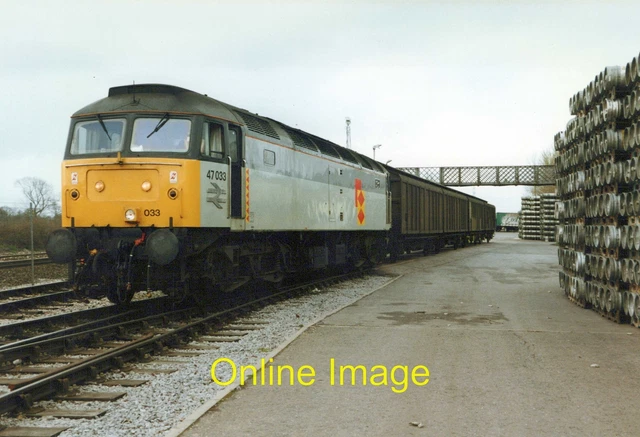 RAILWAY PHOTO 6X4 Class 47 47033 Freight at Taunton Cider Factory 11/3 ...