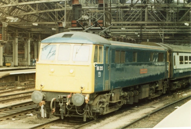BRITISH RAILWAY B.R Photograph Class 86 - 86213 At Glasgow Central 21 ...