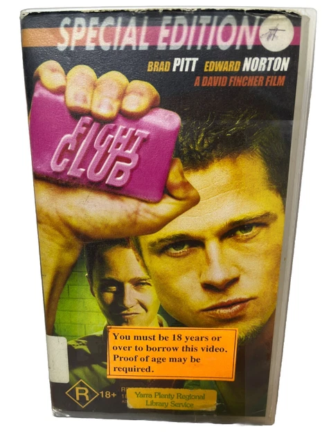 FIGHT CLUB BRAD Pitt VHS Vintage Collectible $58.00 - PicClick AU