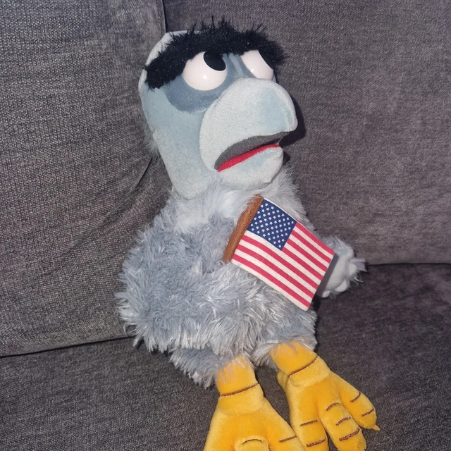 RARE SAM EAGLE Muppet Vision 3D Plush 12" Jim Henson Disney World WDW ...