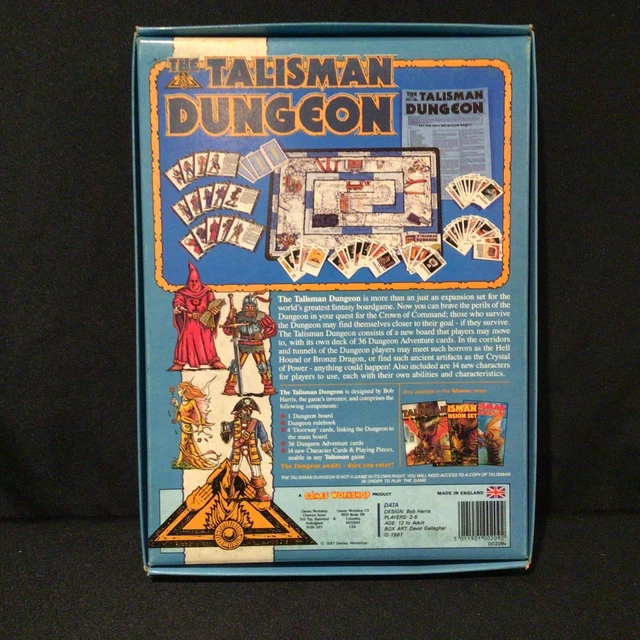 VINTAGE TALISMAN 2ND Ed. Game DUNGEON EXPANSION 100% Complete ...