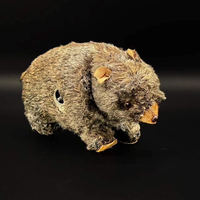 SCHUCO RARE CLOCKWORK Mohair Tinplate Bear Toy Wind-Up Walking Bear £83 ...
