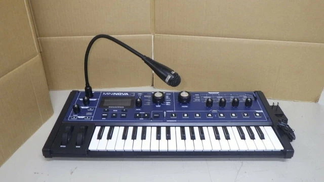 NOVATION MININOVA SYNTHESIZER VocalTune 37-keys Analog Modeling W/ Mic ...