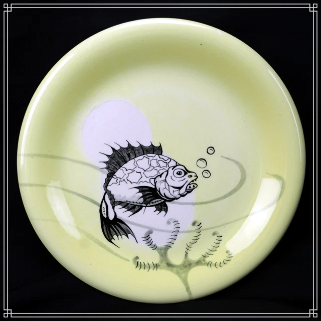 ORIGINALE ASSIETTE EN Faience Art Deco De Tours Gustave Asch Sainte ...