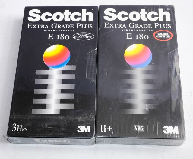 2 X SCOTCH E 180 Extra Grade Plus Video Cassette VHS Tapes - New & Sealed £7.95 - PicClick UK
