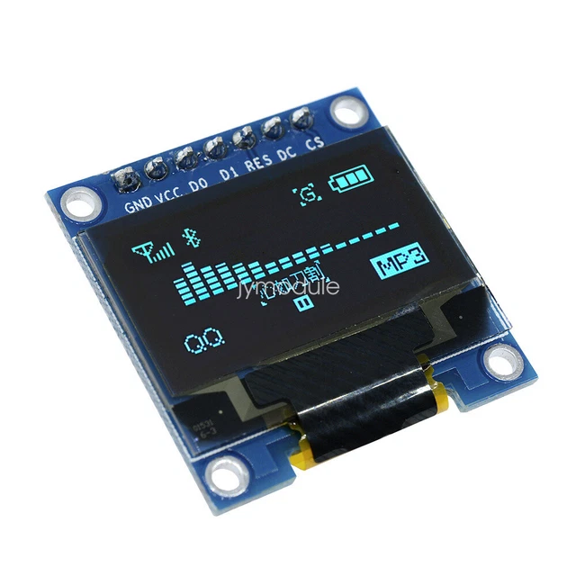 BLUE 0.96& SPI Serial 128X64 OLED LCD Display SSD1306 for Arduino 51 ...
