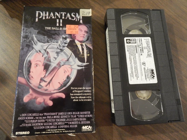 PHANTASM 2 II Vhs Horror Mca 1989 Coscarelli Angus Scrimm Ball Is Back ...