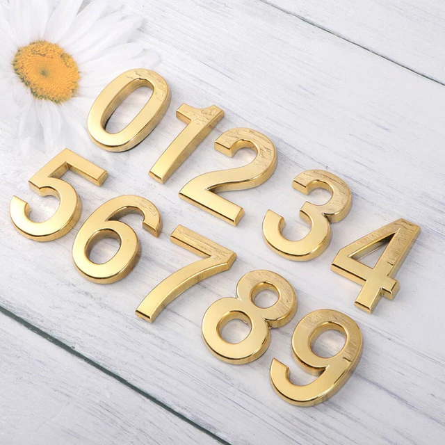 10PCS NUMBER SIGNS Letters Sign Sticker House Number Sign Mailbox ...