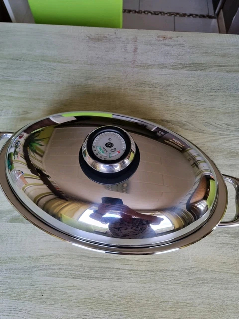 AMC PREMIUM SYSTEM Kochtopf, Bräter oval mit Deckel Visiotherm, 4,5 ltr ...