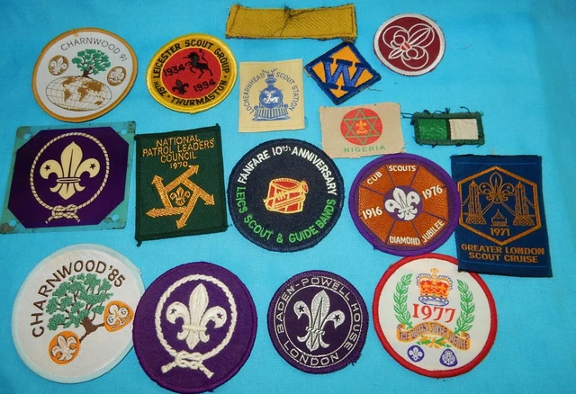 MIXED VINTAGE BOY SCOUTS PATCH COLLECTION PATROL LEADERS CRUISE Etc ...