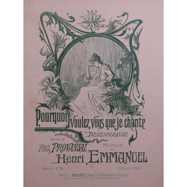 EMMANUEL HENRI WARUM Volete Si Che Canta Canto Piano EUR 31,72 ...