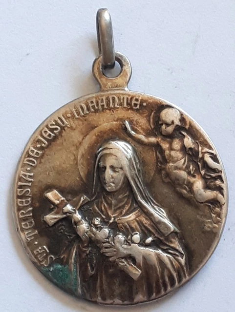 GRANDE MEDAILLE RELIGIEUSE Argent pius XI Pont Max Sainte Thérèse 7.2g ...