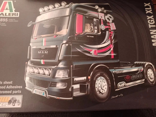 ITALERI 1/24 MAN Tgx Xlx Model Truck Kit With Kfs Rhd Dash & Ctm Rear ...