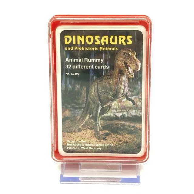 VINTAGE DINOSAURS AND Prehistoric Animals Rummy Card Game Safari ...