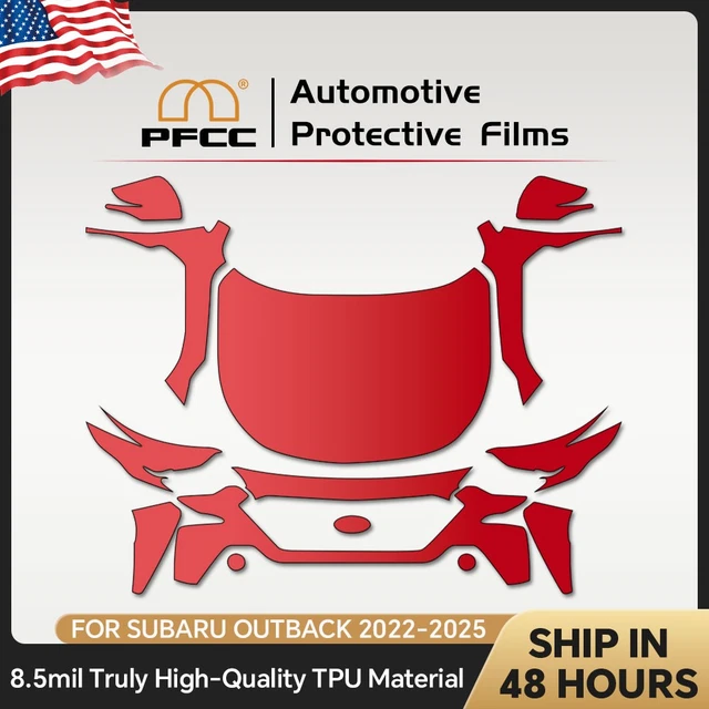 FOR SUBARU OUTBACK 2022-2025 Full Front Precut Paint Protection Film ...