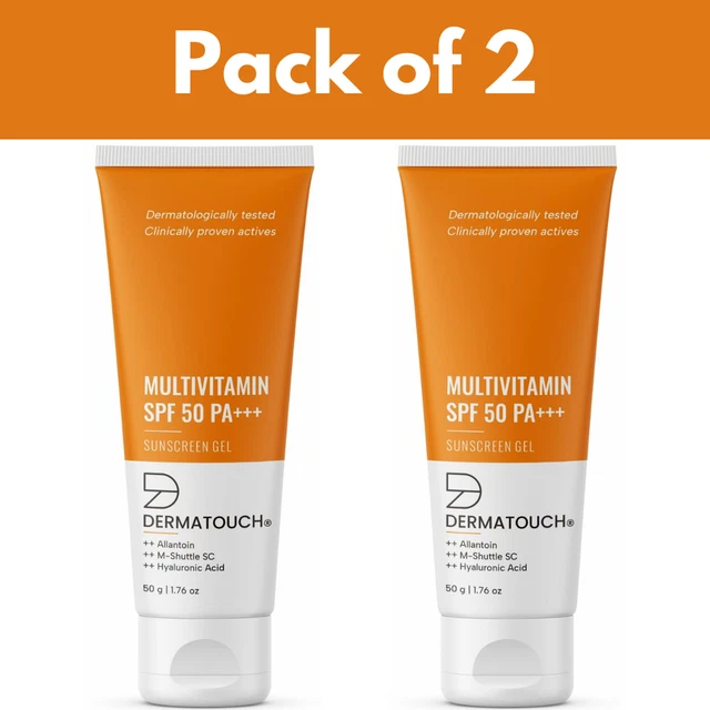 DERMATOUCH MULTIVITAMIN SPF 50 Pa+++ Sunscreen Gel Uva-Uvb Protection ...