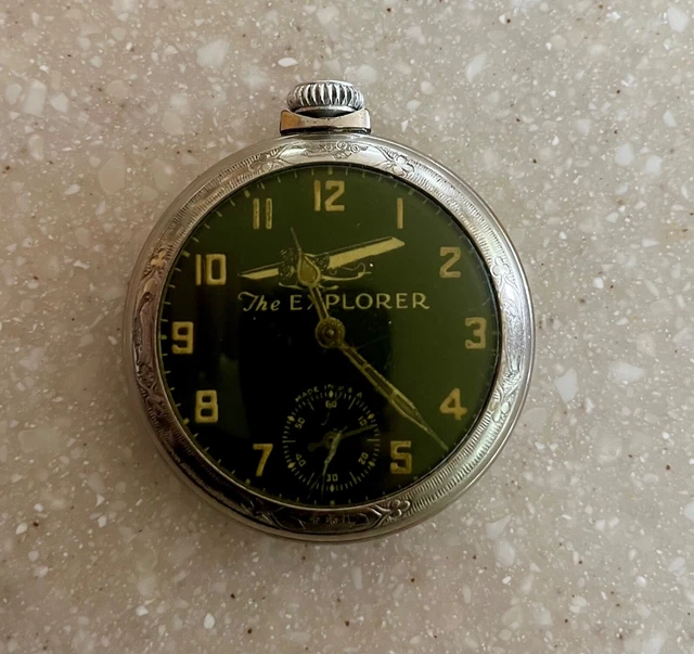 VINTAGE 1929 INGRAHAM "The Explorer" Pocket Watch Runs $85.00 - PicClick