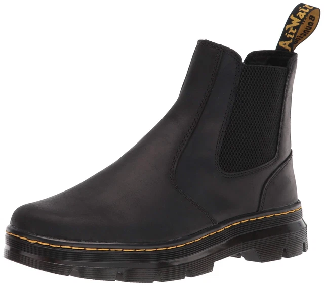 DR MARTENS 2976 Waxed Full Grain Leather Chelsea Boots Black Men's 8 £ ...