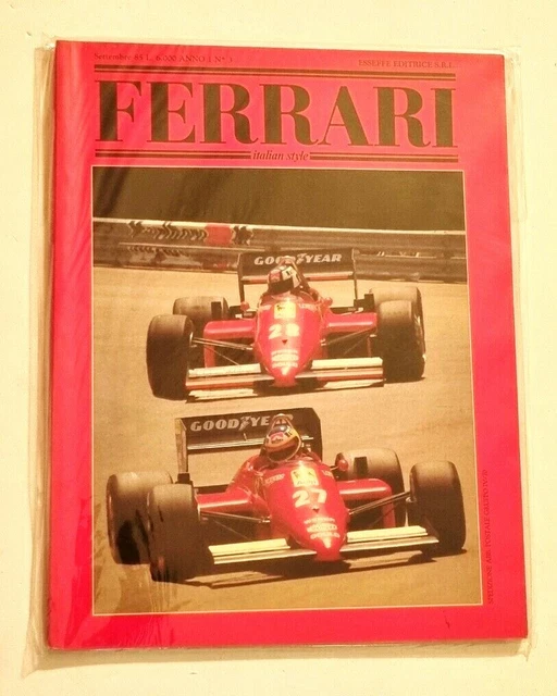 RIVISTA/MAGAZINE: FERRARI ITALIAN STYLE Anno 1 numero 3 Settembre 1985 ...