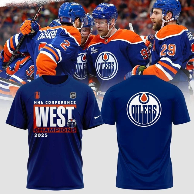 NEW! EDMONTON OILER 2025 Western Conference Champs AOP Gift Fan-Made ...