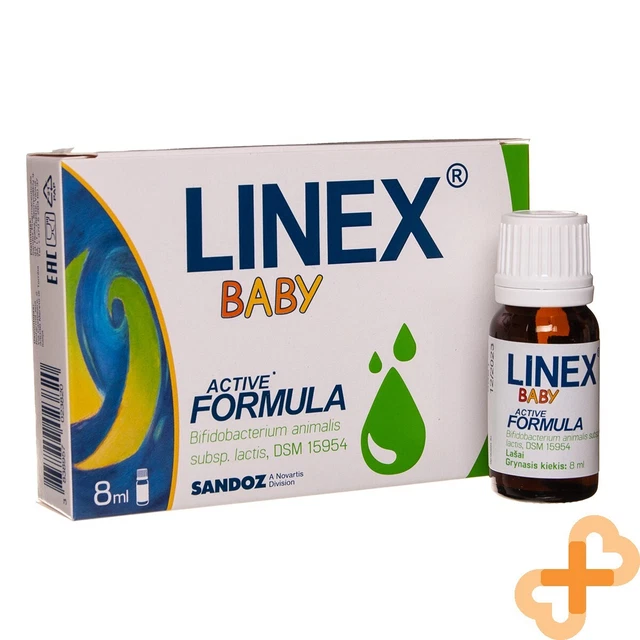 LINEX BABY DROPS 8 ml Active Formula Lactic Acid Bacteria Supplement ...