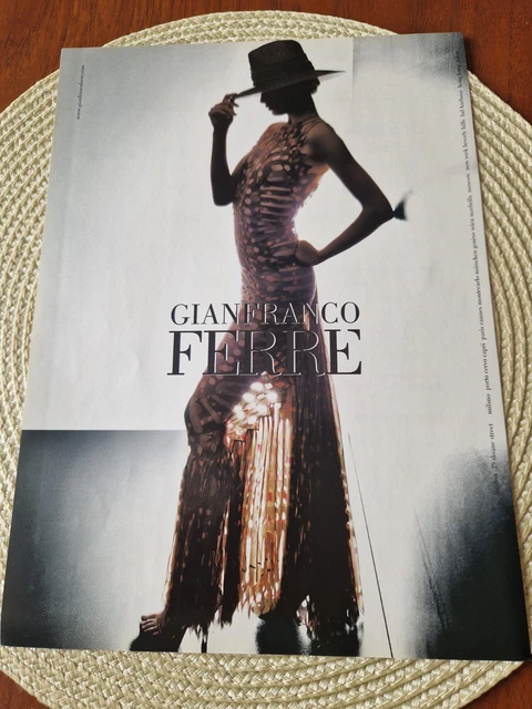 GIANFRANCO FERRE 2004 Print Fashion Advert- Original 2000s Art Gallery ...
