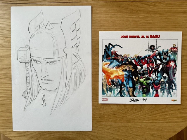 JOHN ROMITA JR - THOR, ORIGINAL ART in A3! 43 X 28cm!! GIGANTE ...