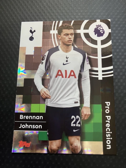 TOPPS PREMIER LEAGUE 2025 - 26 Card Brennan Johnson Spurs Pro Precision ...