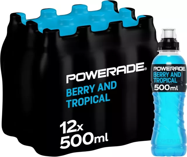 POWERADE BERRY AND Tropical Flavour 500 ml (Pack of 12) £13.90 ...